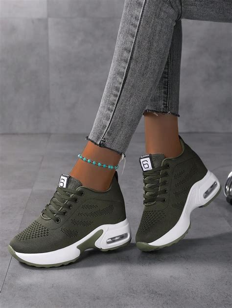 Womens Wedge Platform Sneakers With A Comfortable Platform For A Tall