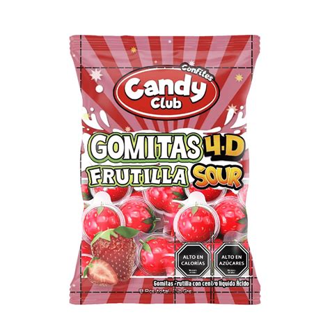 Gomitas 4d Sabor Frutilla Sour