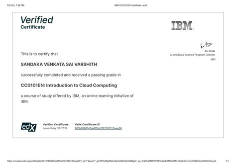 Sai Varshith S On Linkedin Cloudcomputing Ibm Edx