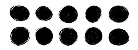 드라이 페인트 서클 얼룩 세트 블랙 그런 지 잉크 라운드 프레임 컬렉션 브러시 스트로크 방사형 요소 팩 포스터 디자인 배너 템플릿 텍스트 상자를 위한 손으로 그린 목탄 얼룩