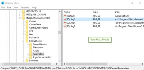 Sql Server Empty Startup Parameter In Sql Cluster On One Node Sql