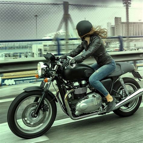 Triumph Scrambler Girl
