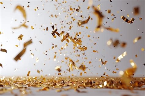 Premium Photo Gold Trophy With Confetti