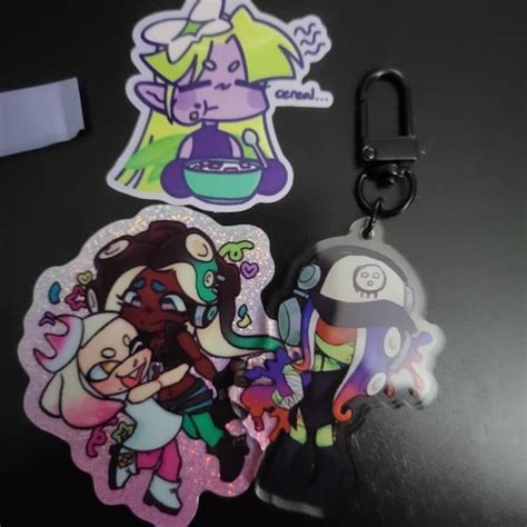 Pearl And Marina Splatoon 2” Glitter Holographic Sticker Etsy