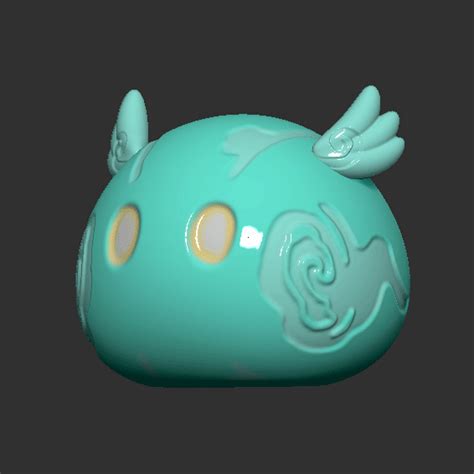 Stl File Genshin Impact Anemo Slime Coin Bank Tea Lamp 🪙・3d