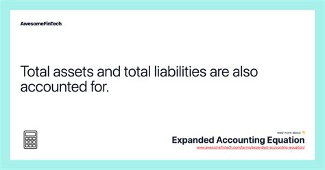 Expanded Accounting Equation Awesomefintech Blog