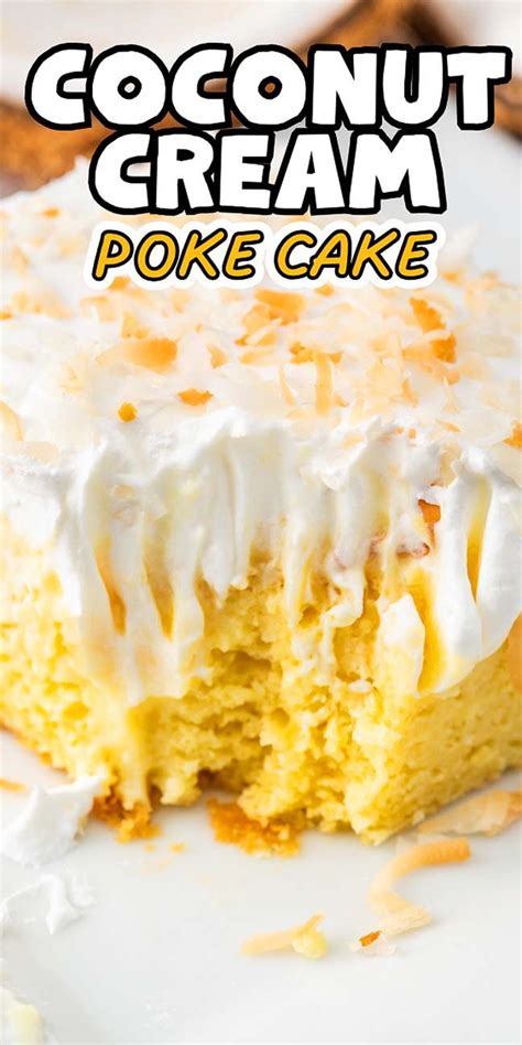 Coconut Cream Poke Cake Recipe Coconut Cream Cake With Pudding