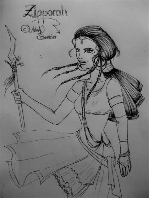 Zipporah Lineart By Farrahphoenix On Deviantart