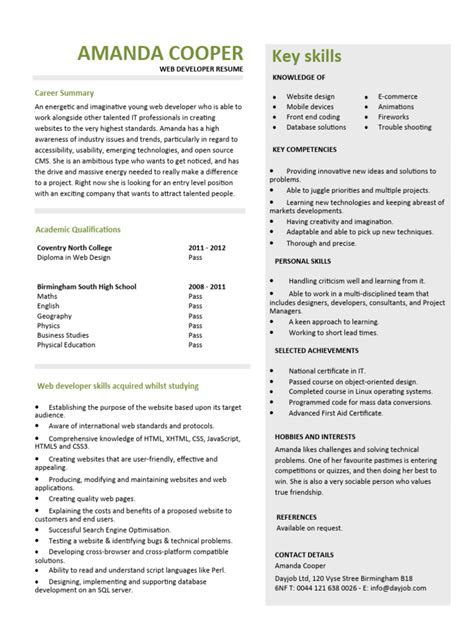 Entry Level Web Designer Resume Free Pdf Pdf World Wide Web Internet And Web