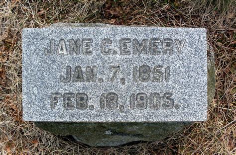 Jane Chadwick “jennie” Freeman Emery 1851 1905 Find A Grave Memorial