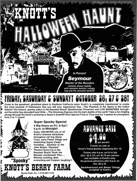 O C History Roundup Knotts First Halloween Haunt 1973