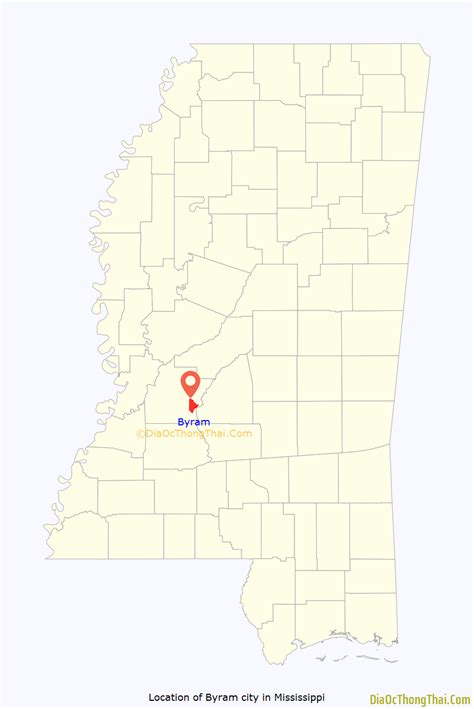 Map Of Byram City Mississippi Thong Thai Real