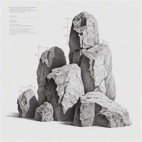 Sketchy Rendering Sketchy Architectural Render Rock Texture Drawing