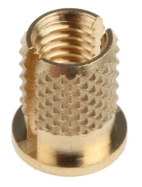 Rs Pro Rs Pro M5 Brass Threaded Insert 8mm Diameter 6 4mm Depth 9 53mm 278 613 Rs