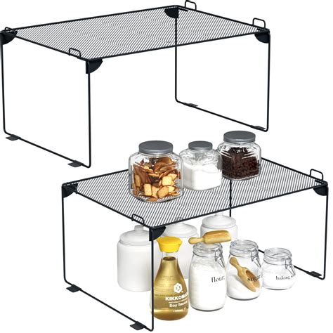 Stackable Cabinet Shelf Kitchen Cabinet Stackable Insert Storage Shelf
