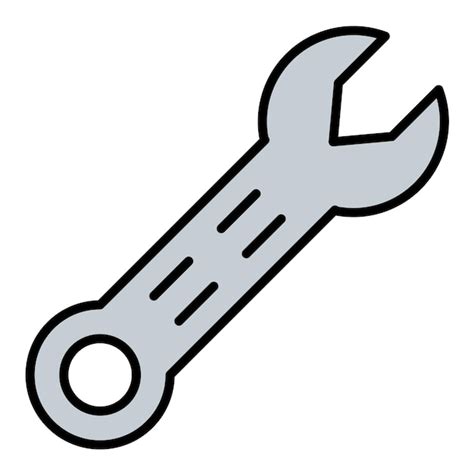 Premium Vector Spanner Flat Illustration