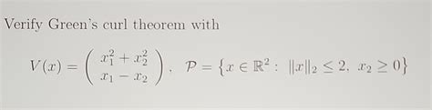 Verify Green S Curl Theorem With