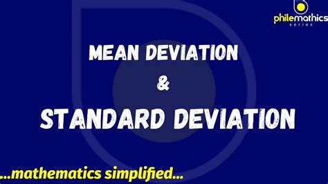 Mean And Standard Deviation Solved Problem Youtube