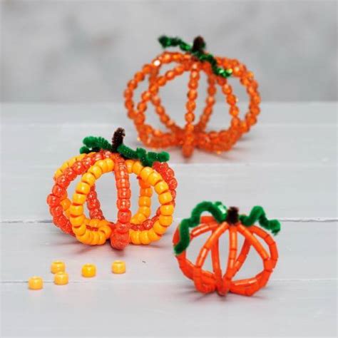Pumpkin Craft With Pipe Cleaners And Beads At Alyssa Hobler Blog