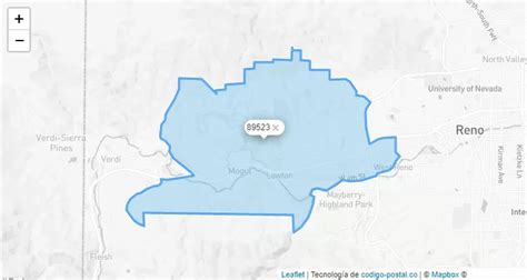 Northern Nevada Zip Code Map List Of Nevada Area Codes Wikipedia