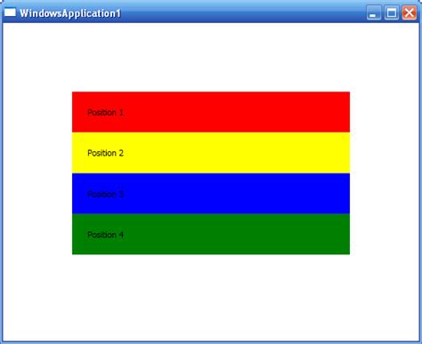 Xaml Layout Using The Panel Class