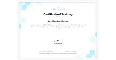 Successfully Completed The Full Stack Development Lets Begin Training