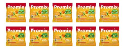 10 Suco Refresco Em Pó Promix Sabor Laranja 250g Cada Frete Grátis