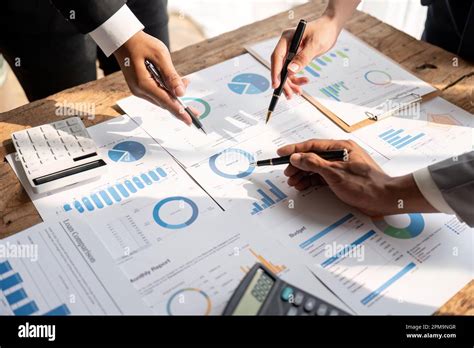 Business People Analyzing Statistics Financial Analysis Data Chart