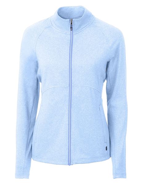 Ladies Adapt Eco Heather Full Zip Cutter And Buck Australia