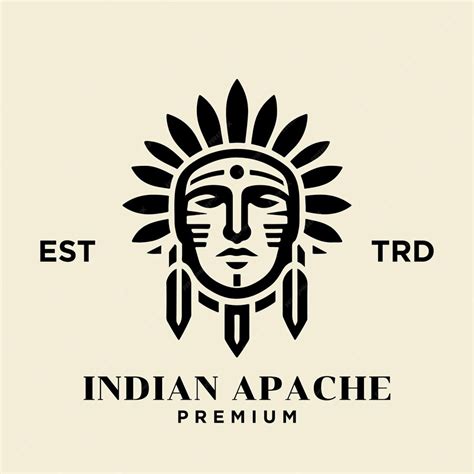 Premium Vector Indian Apache Tribe Logo Icon Design