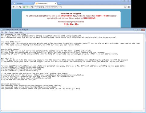 Cryptowall Ransomware Removal Report