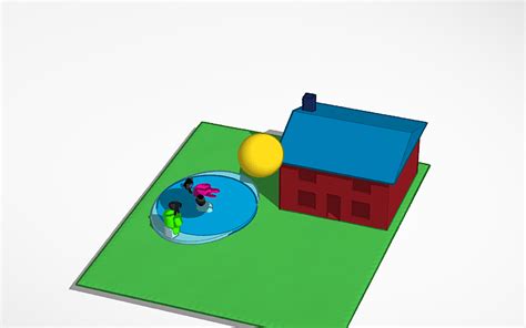 3d Design Pool Party Tinkercad
