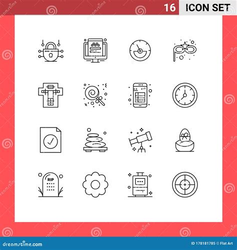 16 Universal Outline Signs Symbols Of Electric Death Ampere Meter Bed Costume Mask Cartoon