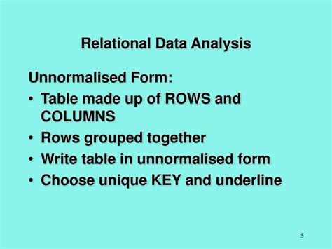 Ppt An Introduction To Relational Data Analysis Normalisation