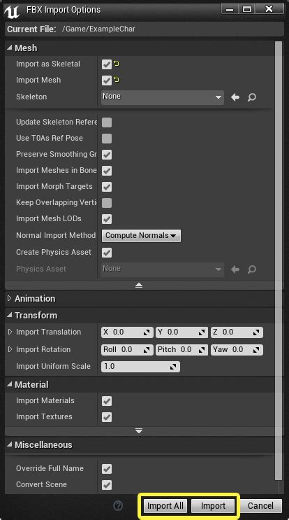 Importing Animations Using FBX in Unreal Engine | Unreal Engine 5.6 Documentation | Epic ...