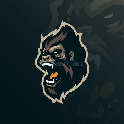 Monkey Mascot Logo Design With Modern Illustration Concept Style For