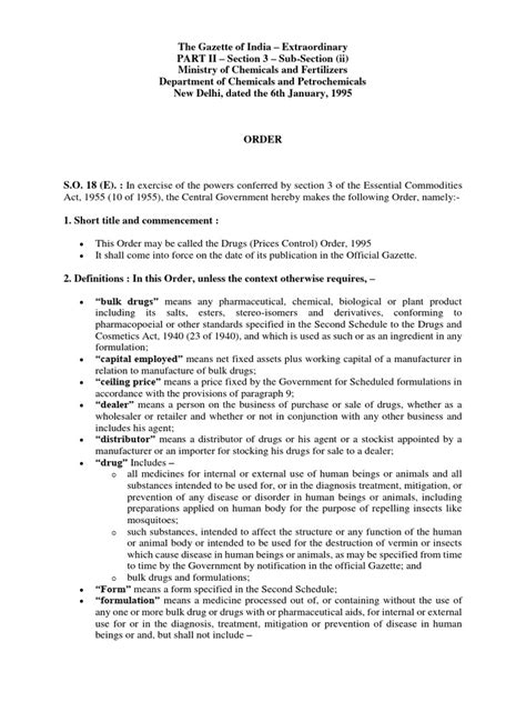 Drug Price Control Order 1995 Pdf Depreciation Expense