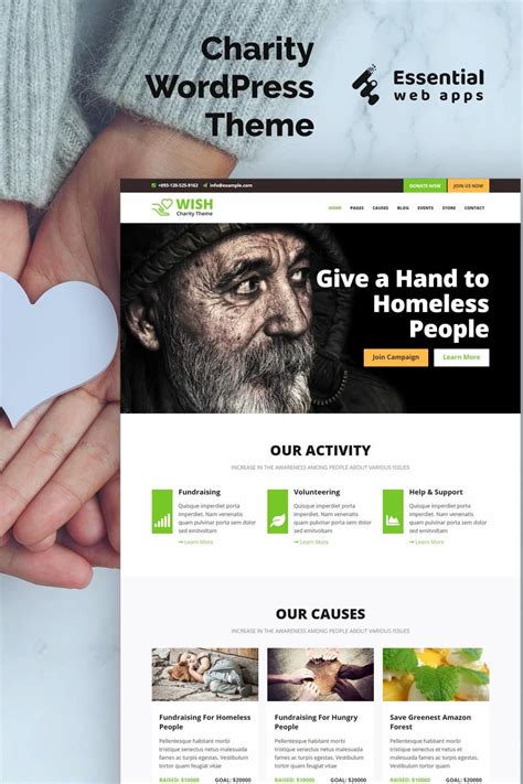 Wish Charity Wordpress Theme Artofit