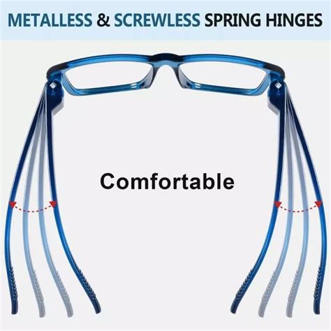Reading Glasses Metalless Screwless Thick Spring Hinge 6 Pack