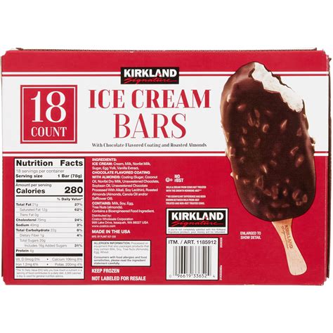 Kirkland Signature Ice Cream Bars 18 Count Box 1059 At Costco