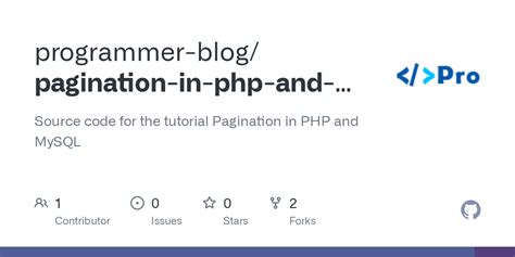 github programmer blog pagination in php and mysql source code for