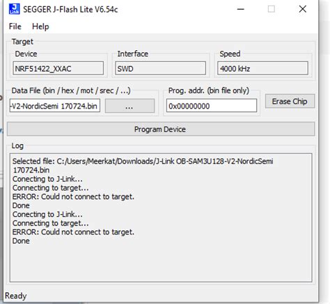 NRF DK Failed To Connect To Target No Idcode Detected Nordic Q A Nordic DevZone Nordic