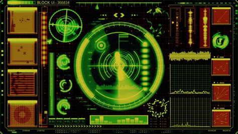 Warm Futuristic Hud User Interface Technology Background Computer