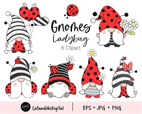 Ladybug Gnomes Png Gnome Clipart Ladybug Clipart Ladybug Png Spring