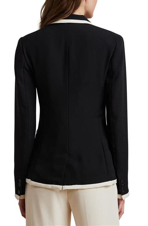 Lauren Ralph Lauren Two Tone Georgette Blazer Nordstrom