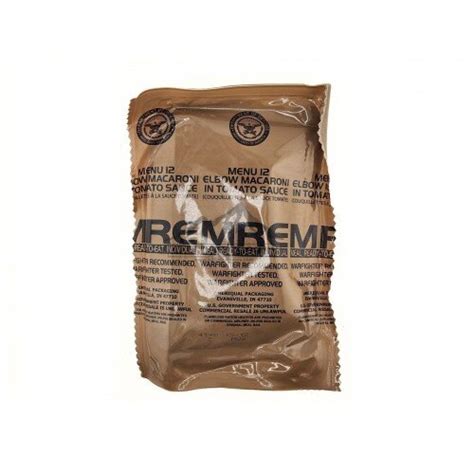 Mre Menu 12 Elbow Macaroni In Tomato Sauce Mre 12