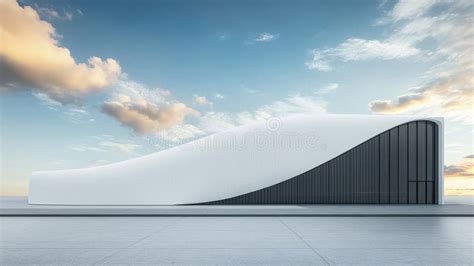 Modern Wave Building Design Futuristic Architecture Sleek Curves White