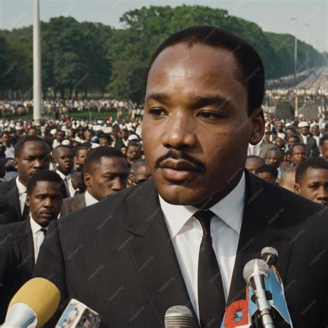 Premium Ai Image Martin Luther King Jr Delivering A Speech