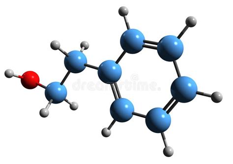 3d Image Of 2 Phenylethanol Skeletal Formula Stock Illustration Illustration Of Benzeneethanol
