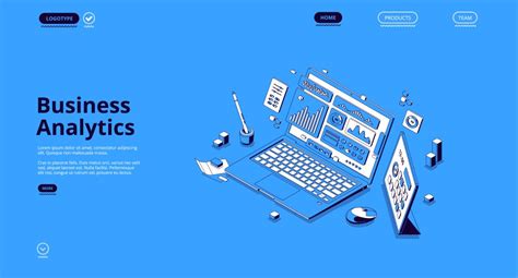 Data Classification Isometric Landing Database Vector Image
